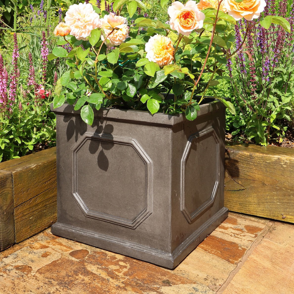 Chelsea Box Planter - Stonelite / Fibreclay – Rago UK Planters