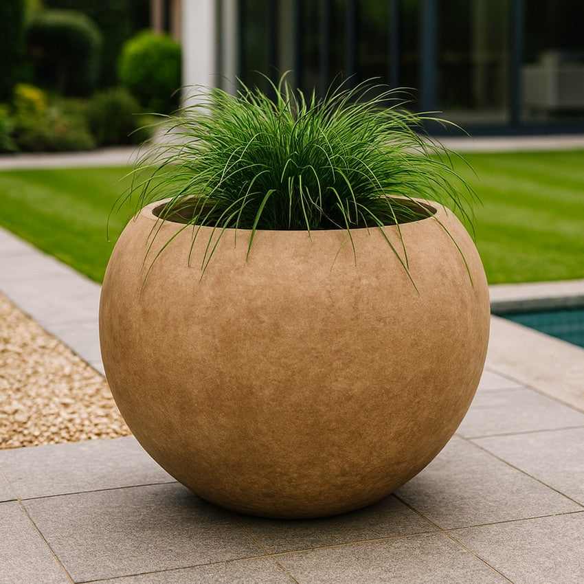 Rustic Bowl Planter - Sand – Rago UK Planters